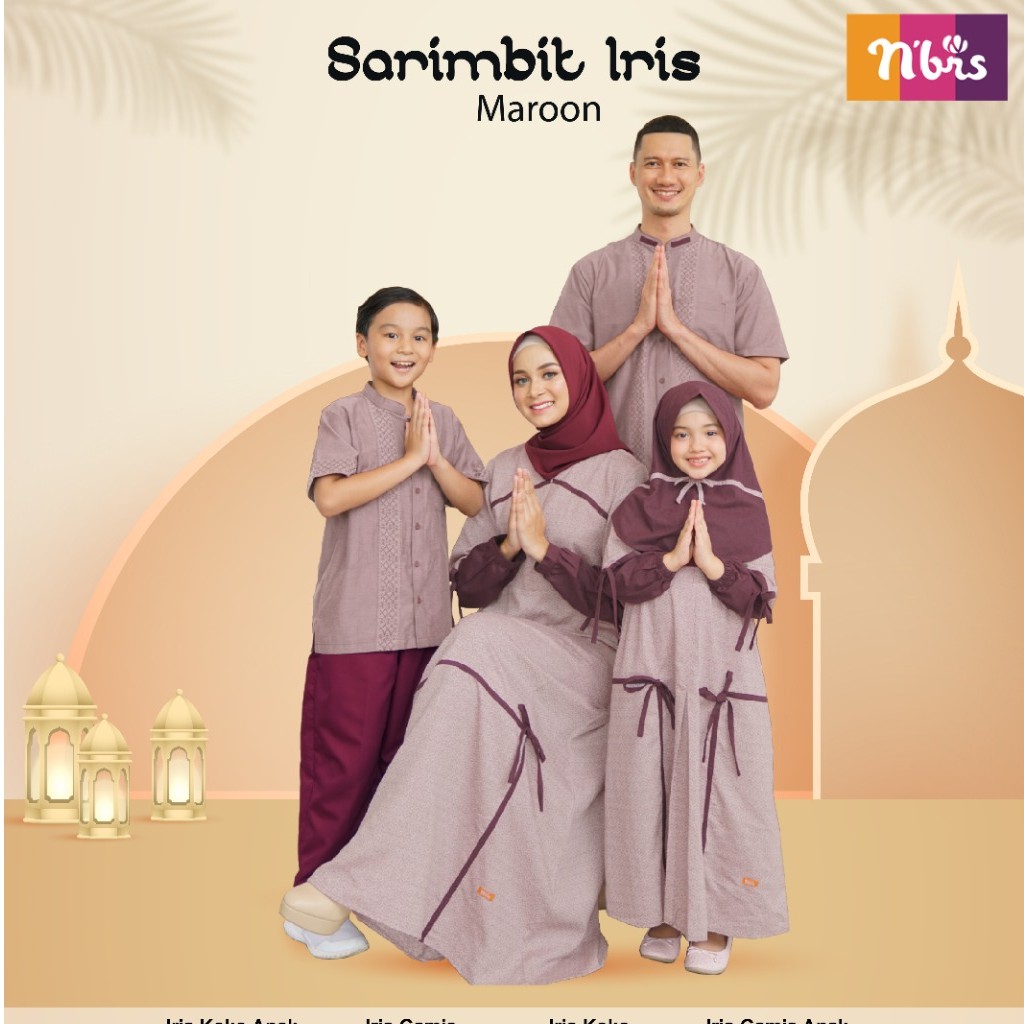 Jual BAJU SERAGAM KELUARGA SARIMBIT 2021 GAMIS IRIS MAROON | Shopee ...