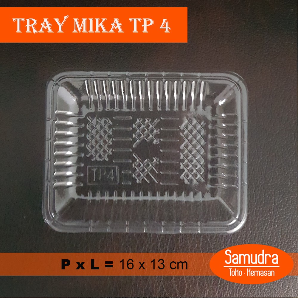 Jual Tray Mika TP 4 @100 pcs / Tray Alas Buah Sayur Plastik bening ...