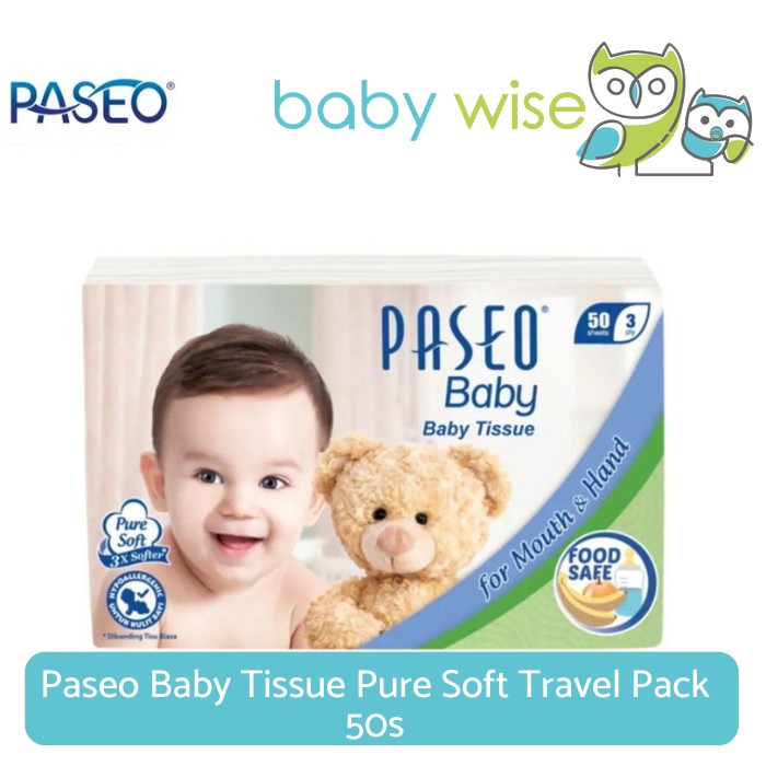 Jual Paseo Baby Tissue Pure Soft Travel Pack 50s | Shopee Indonesia