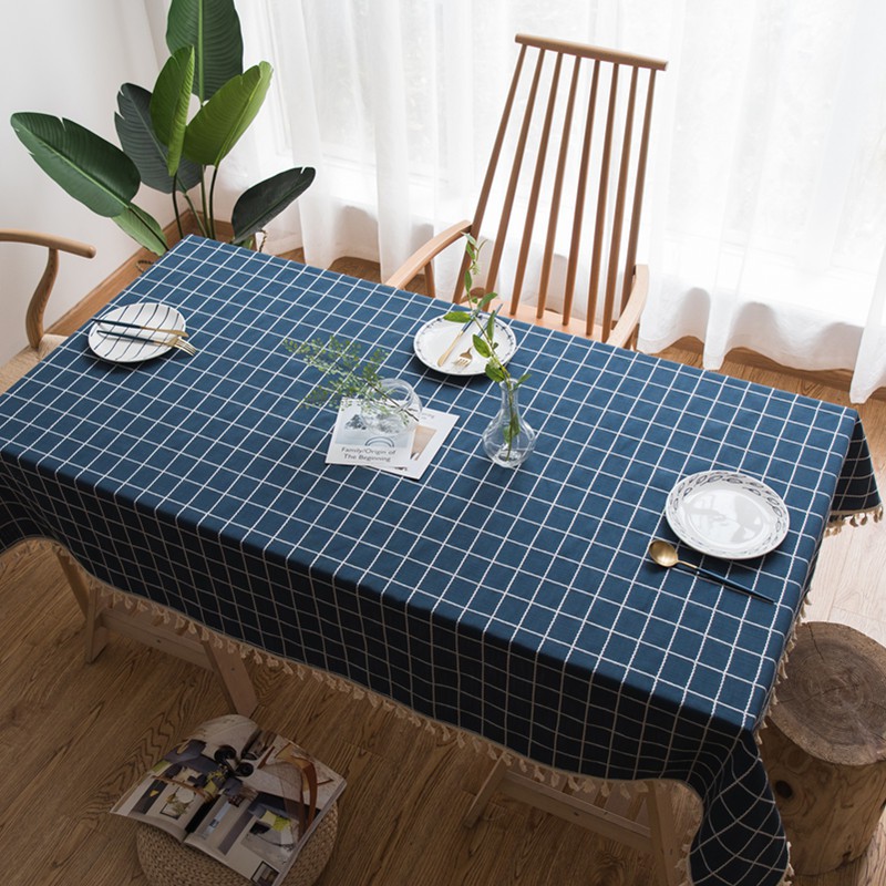 Jual Taplak Meja dengan Bahan Katun Jacquard dan Motif Kotak-Kotak ...