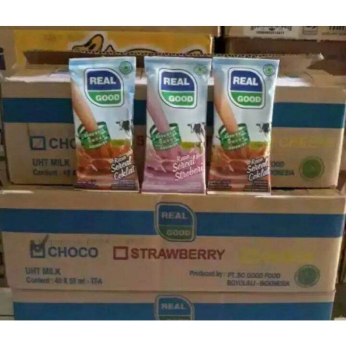 Jual Susu UHT Real Good Bantal 50 ml 1 Dus isi 48 Pcs | Shopee Indonesia