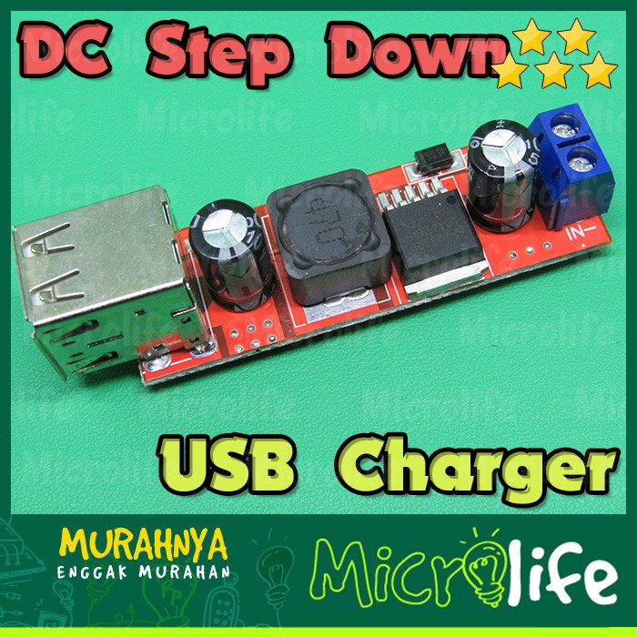 Jual DC STEP DOWN 6 - 40v to 5v 3A 2 USB CHARGER MODULE | Shopee Indonesia