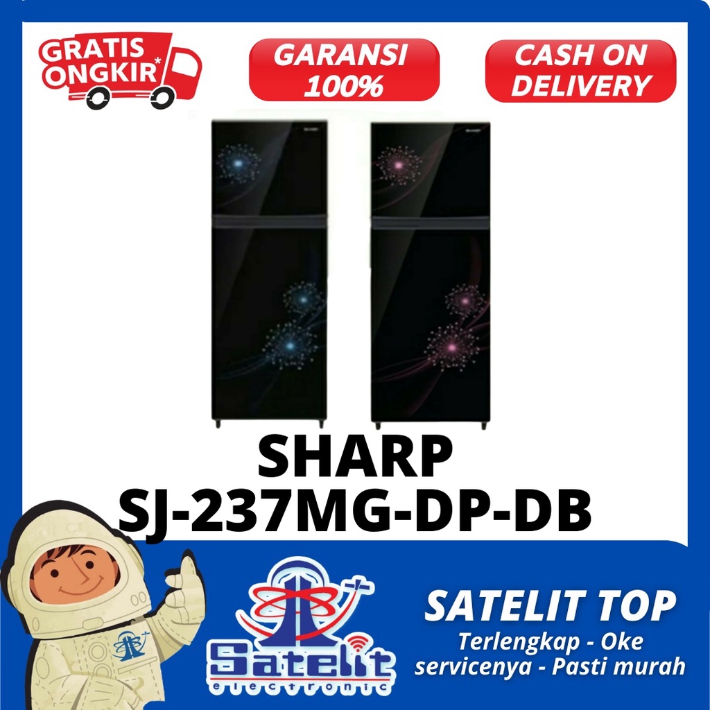 Jual KULKAS / REFRIGERATOR / LEMARI ES 2 PINTU SHARP SJ-237MG-DP-DB | Shopee Indonesia