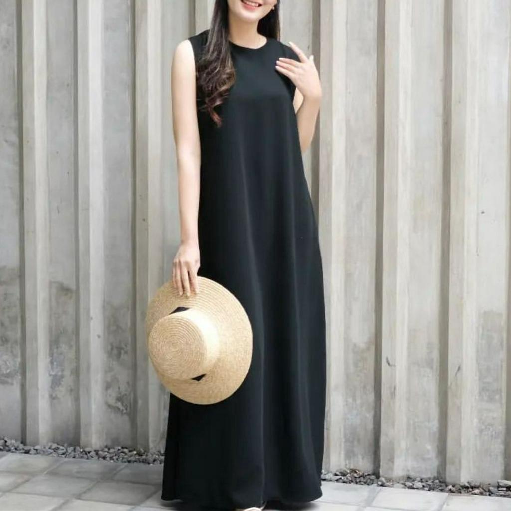 Jual Inner Dress Tanpa Lengan Jumbo Inner Maxi Sleevesles Dalaman Gamis ...