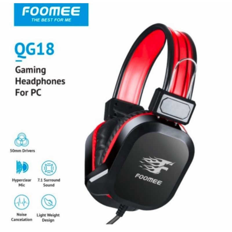 Jual HEADSET GAMING FOOMEE QG18 , HEADSET GAMING FOOMEE QG18 | Shopee ...