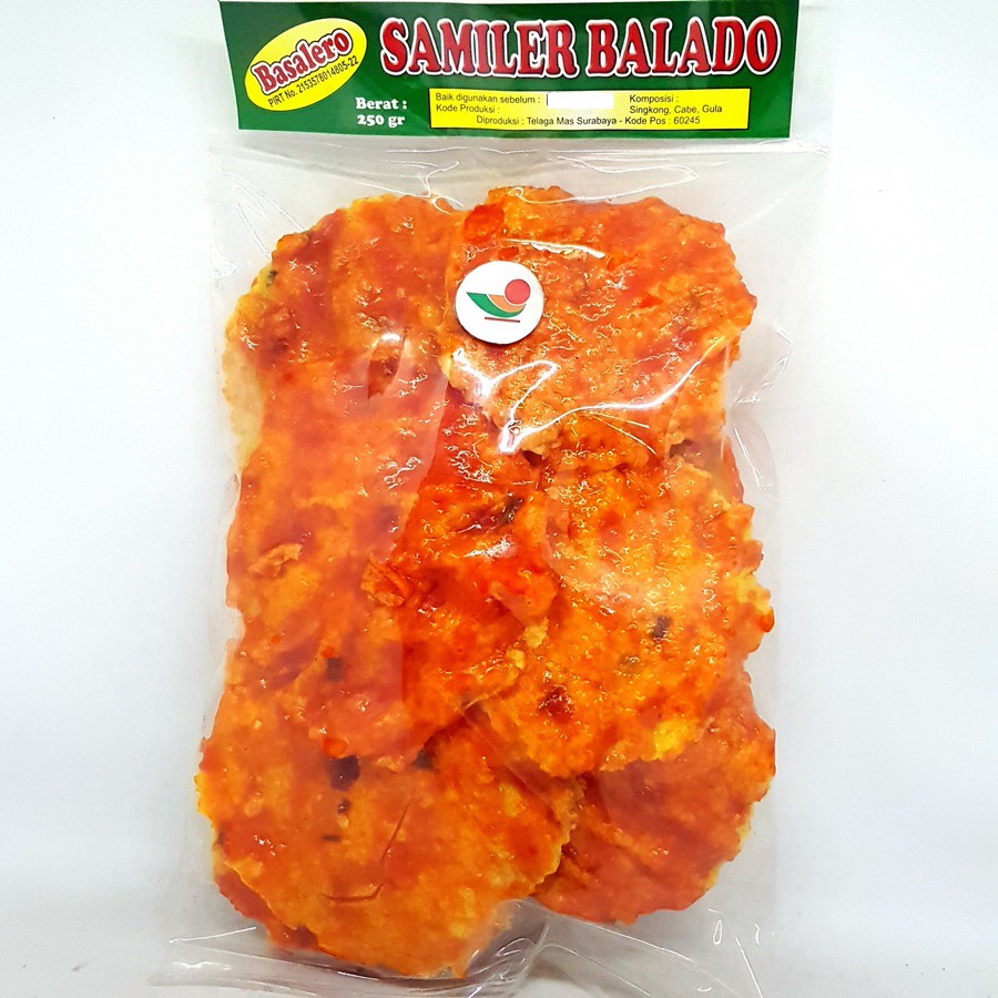 Jual BASALERO KERIPIK SAMILER BALADO PEDAS MATANG 300gr | SERMIER OLES ...