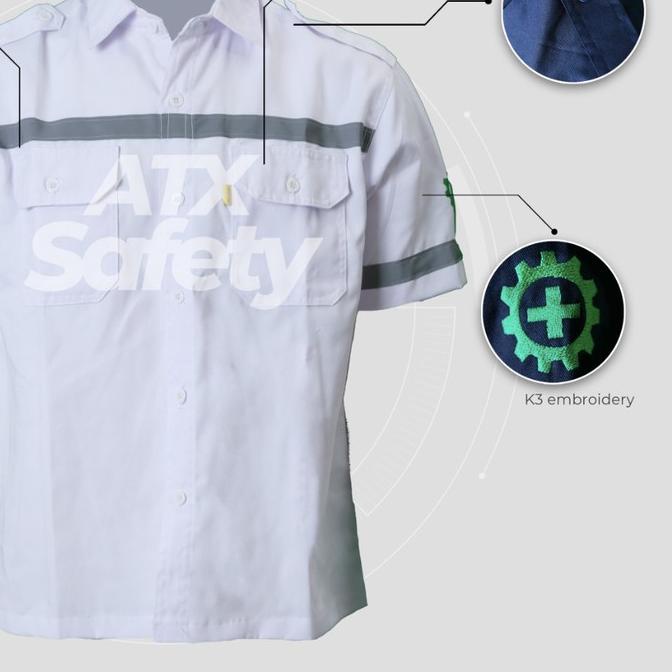 Jual Wearpack Safety Baju Kerja Lapangan Lengan Pendek Merk ATX Putih ...