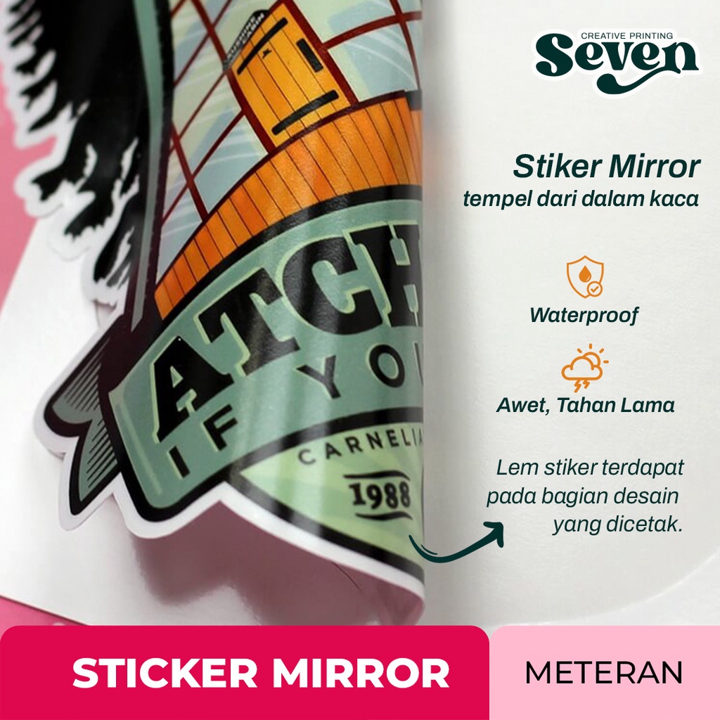 Jual Cetak Stiker Mirror - Stiker tempel dari dalam kaca | Shopee Indonesia