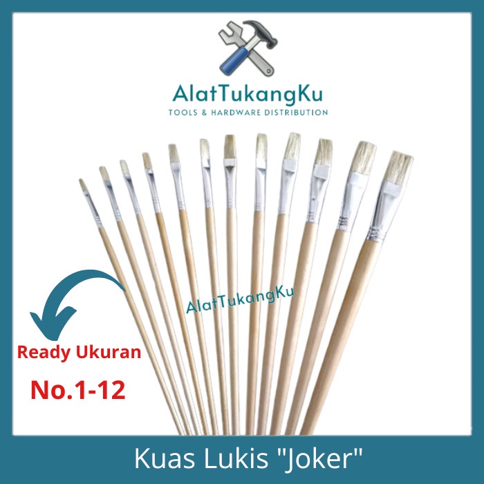 Jual Kuas Lukis Satuan Joker Uk.1 2 3 4 5 6 7 8 9 10 11 12 / Kuas Lukis ...
