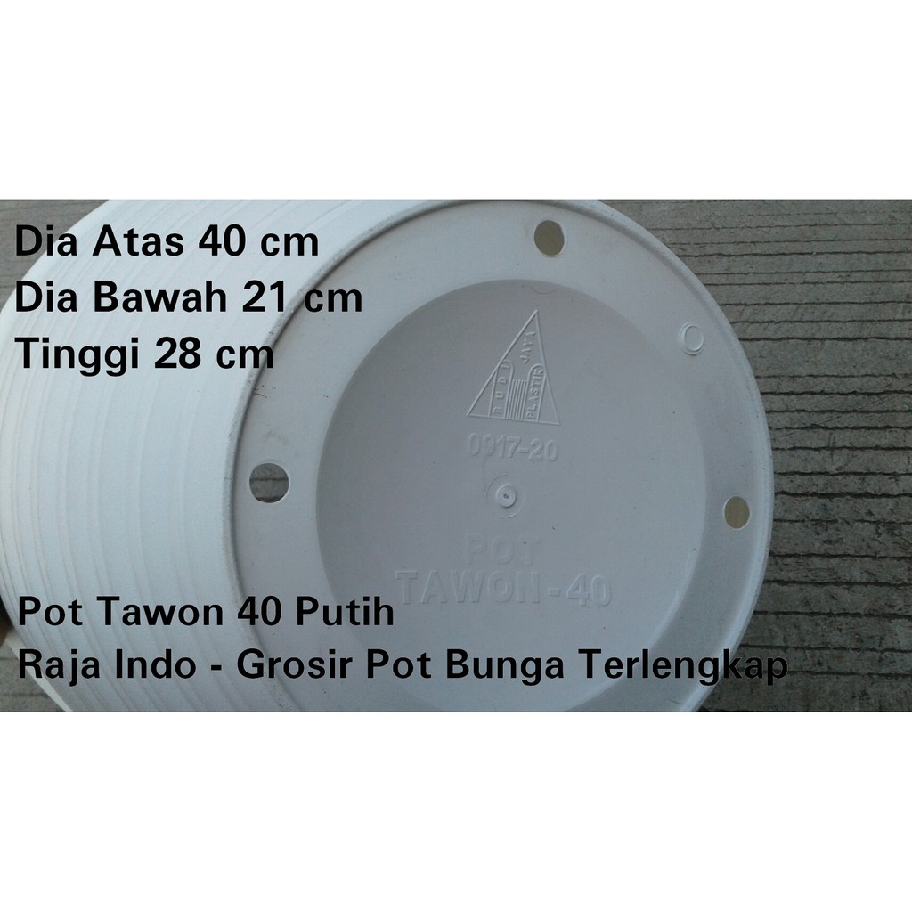 Jual Pot Tawon 40 Cm Putih Pot 40 Motif Tawon Plastik 40cm Vas Pot ...