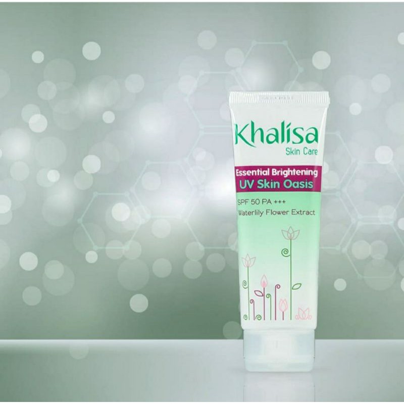 Jual KHALISA ESSENTIAL BRIGHTENING UV SKIN OASIS 40g | Shopee Indonesia