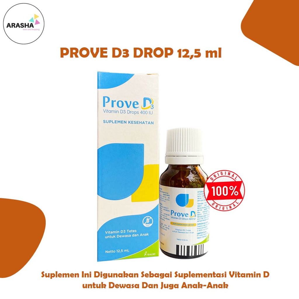 Jual PROVE D3 DROPS Vitamin D3 Tetes 12.5 ml Vitamin Anak/Suplemen ...
