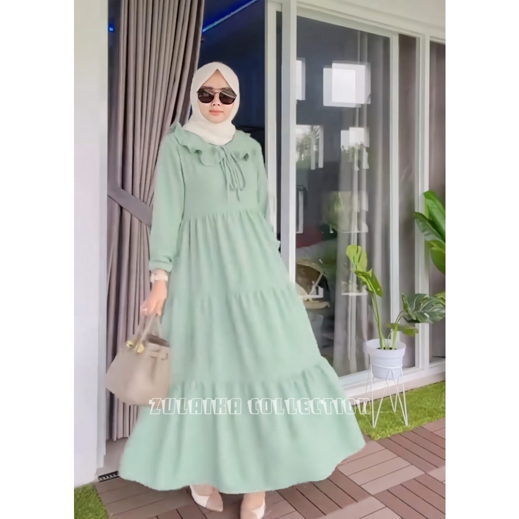 Jual Zulaika Gamis Crinkle Uragiri Rubia Terbaru | Shopee Indonesia