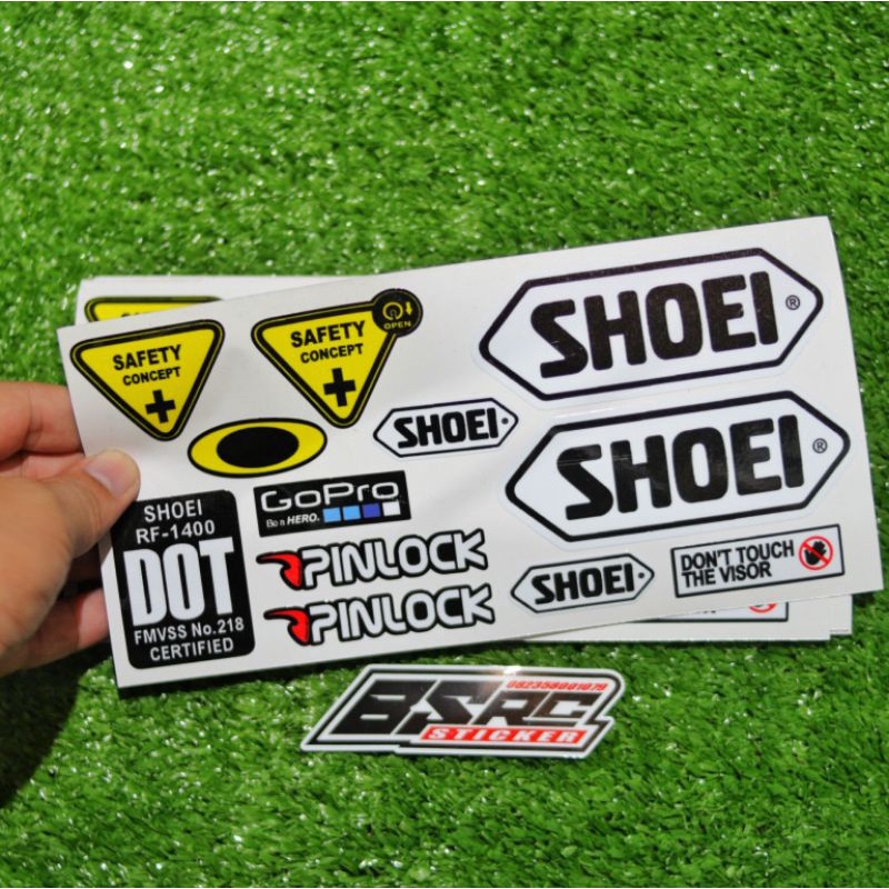 Jual sticker helm shoei satu set / sticker shoei sudah potong tingal ...