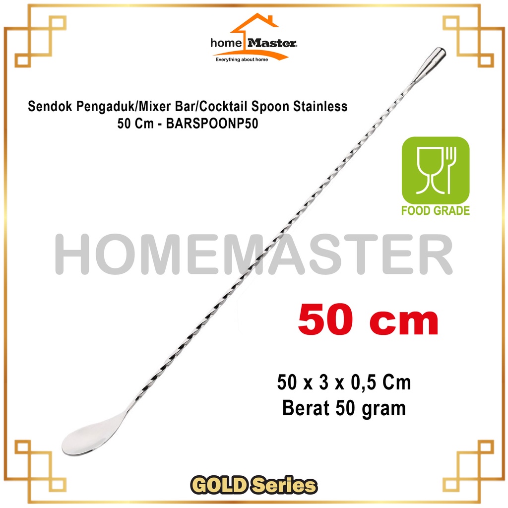 Jual BarSpoonP50 Sendok Pengaduk/Mixer Bar/Cocktail Spoon Stainless 50 ...