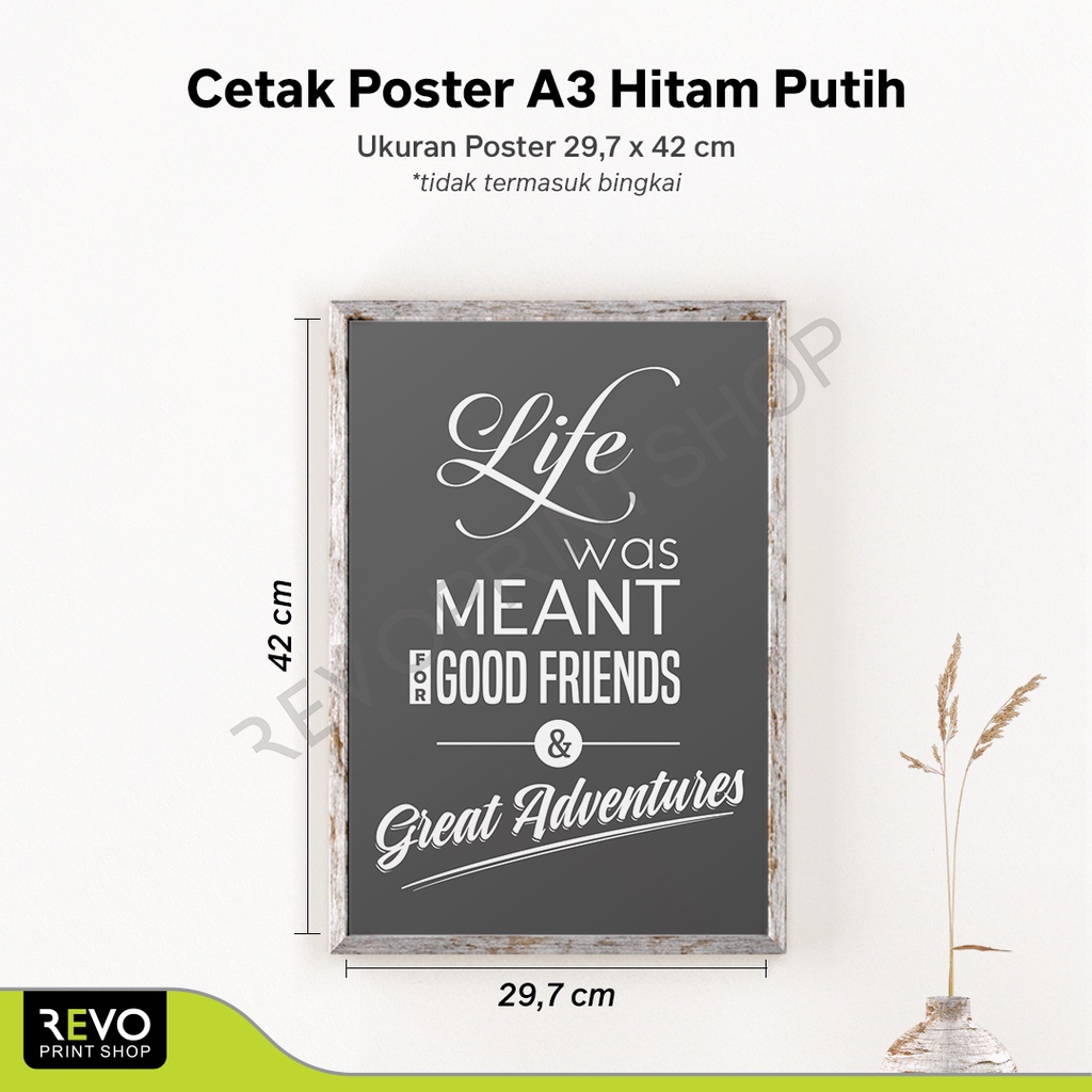 Jual Cetak Poster A3 Hitam-Putih/Cetak Poster Custom/Poster Art Carton ...
