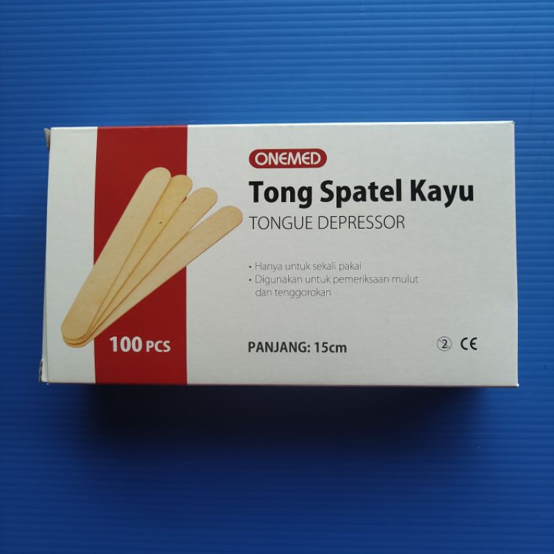 Jual Wooden tongue spatel / tongue spatel kayu One med isi 100 | Shopee ...