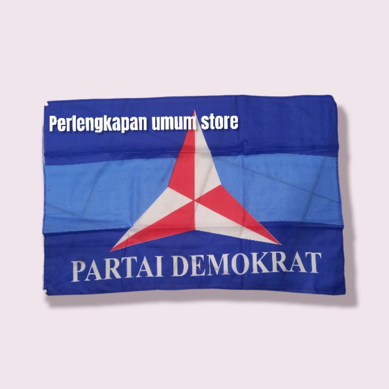 Jual Bendera Partai Demokrat Ukuran 15 × 225 Meter Per 1 Lembar
