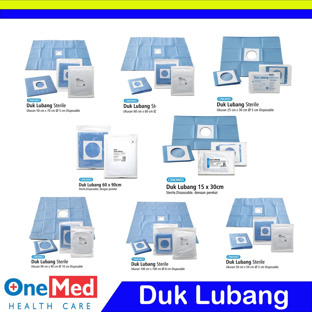 Jual Duk Lubang Medis Operasi Steril Disposable Sekali Pakai Onemed ...