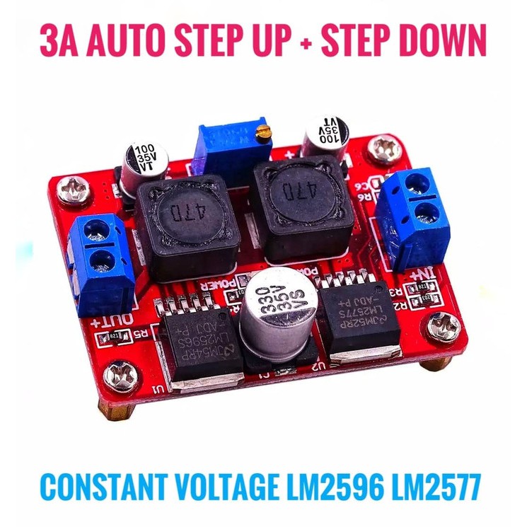Jual 3A Automatic Step Up Down Voltage Regulator LM2596 LM2577 Buck ...