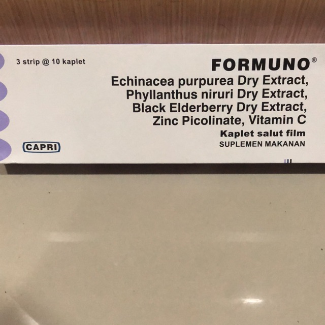 Jual Formuno tablet isi 10 tablet ( echinacea vit c dan zinc) | Shopee ...