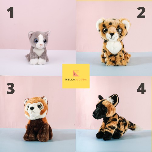 Jual BONEKA RAKUN PANDA KUCING / CHEETAH / RED PANDA / HYENA - Ukuran S ...