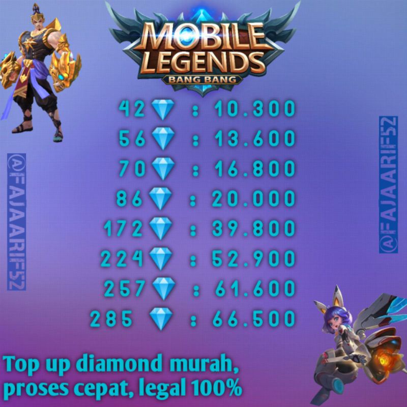 Jual TOP UP DIAMOND MLBB MOBILE LEGEND MURAH & AMANAH | Shopee Indonesia