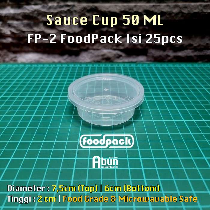 Jual Sauce Cup Premium FoodPack 50 ML (FP2) Isi 25pcs | Shopee Indonesia