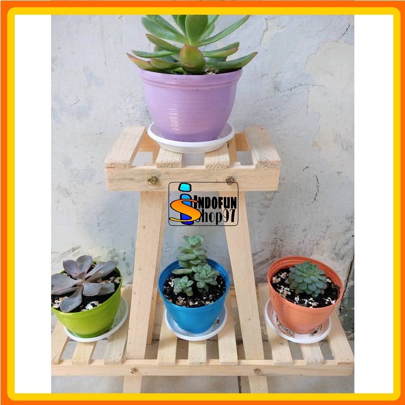 Jual RAK BUNGA SUSUN UKURAN TINGGI / tempat bunga wooden / standing pot ...