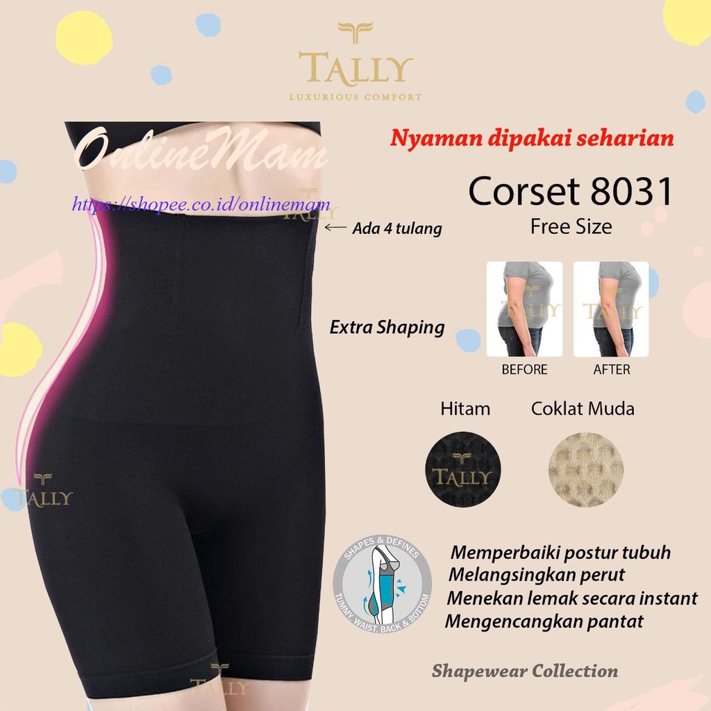 Jual CELANA KORSET PREMIUM 4 TULANG PELANGSING PENGECIL PERUT PAHA ...