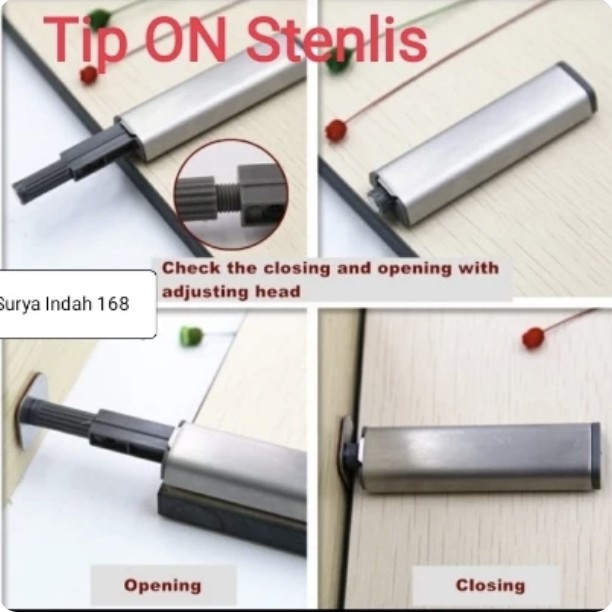 Jual Tip ON Panjang Push Open Pintu Push To Open Bahan Stenlis | Shopee ...