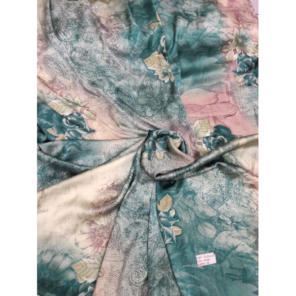Jual Kain Bahan Silk Sutra / Kain Sutra Motif / Bahan gamis,gaun,dress ...