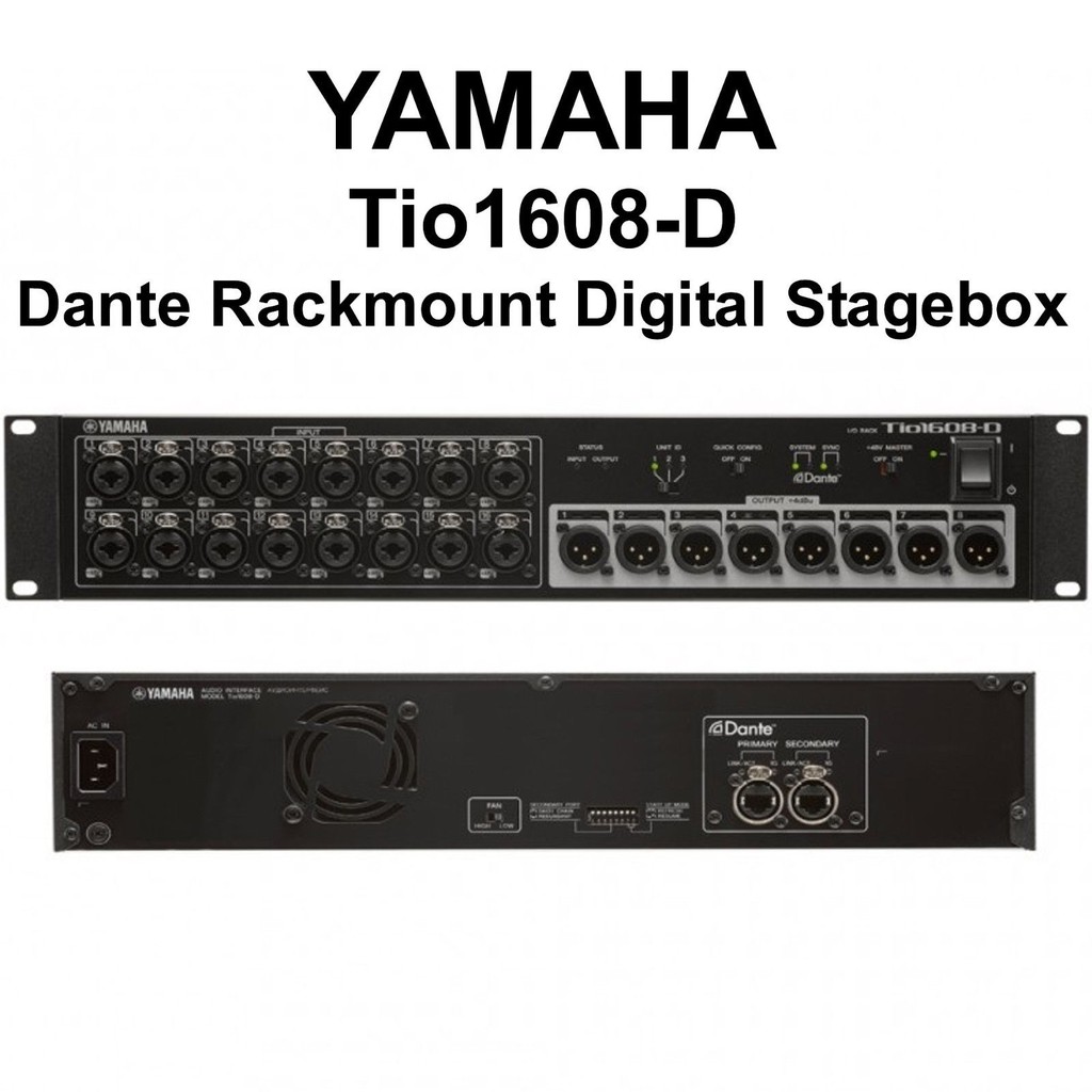 Jual YAMAHA TIO1608-D - Dante equipped I/O rack with 16 mic/line in & 8 ...