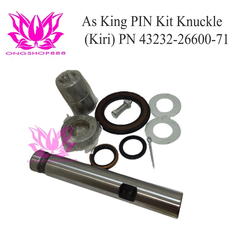 Jual As King PIN Kit Knuckle Forklift Toyota 8FD 20/25/30 PN 43232 ...