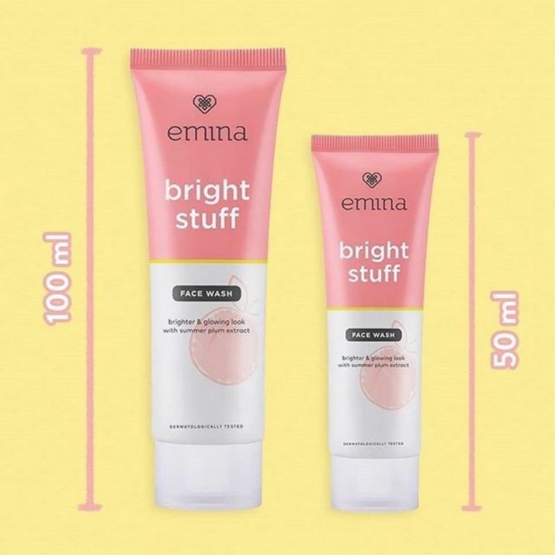 Jual Face Wash Emina Bright stuff Facial Wash Emina pink 100ml Cuci ...