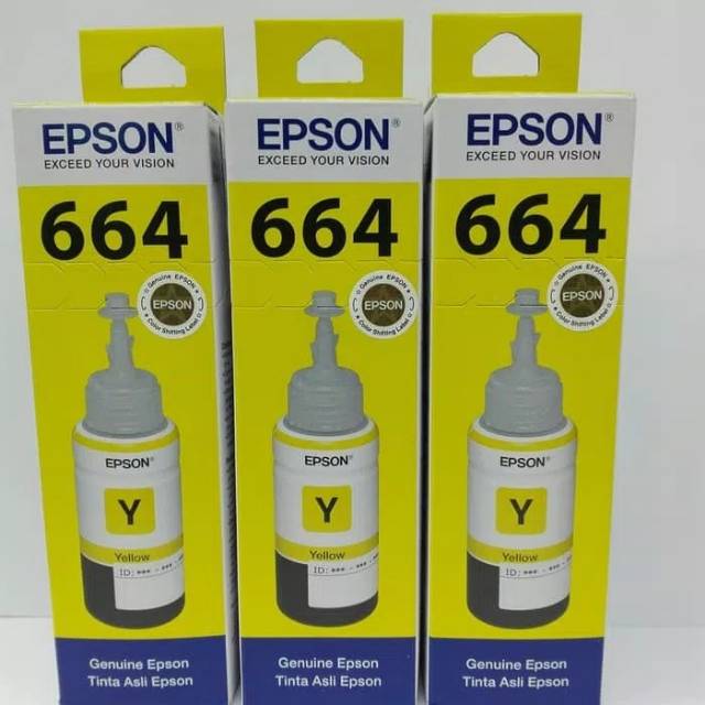 Jual Tinta Epson 664 Yellow Original | Shopee Indonesia