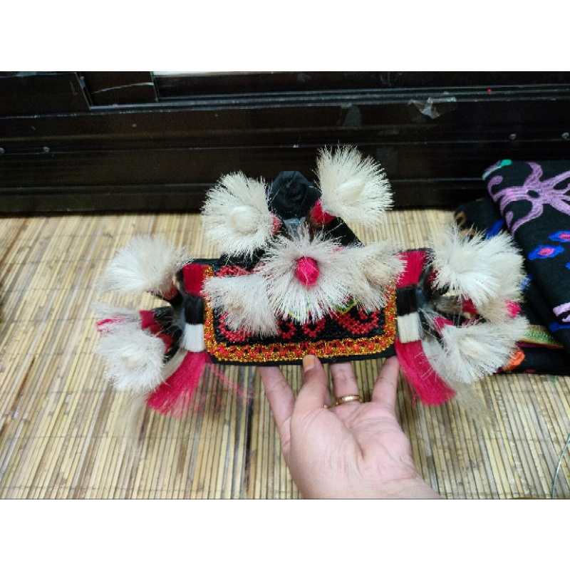 Jual topi mahkota bulu bulu putih blukok perempuan wanita cewek dewasa ...