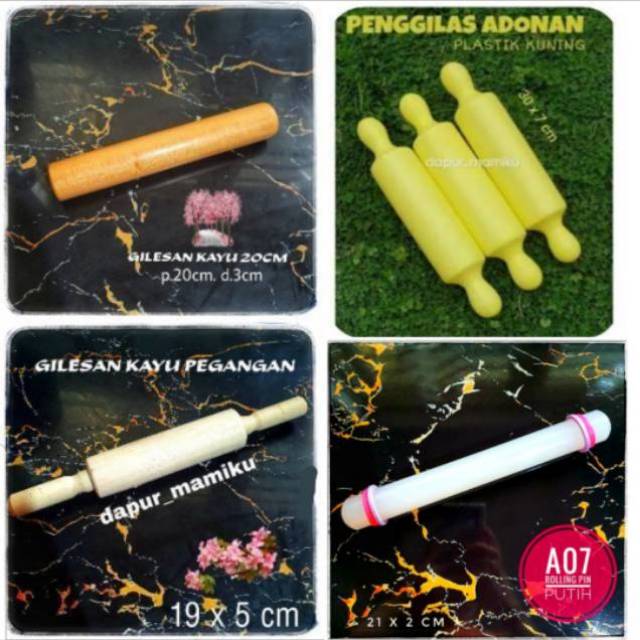 Jual DAPURMAMI ( Gilesan Kayoe ) Gilasan Penggilas Adonan Rolling Pin ...