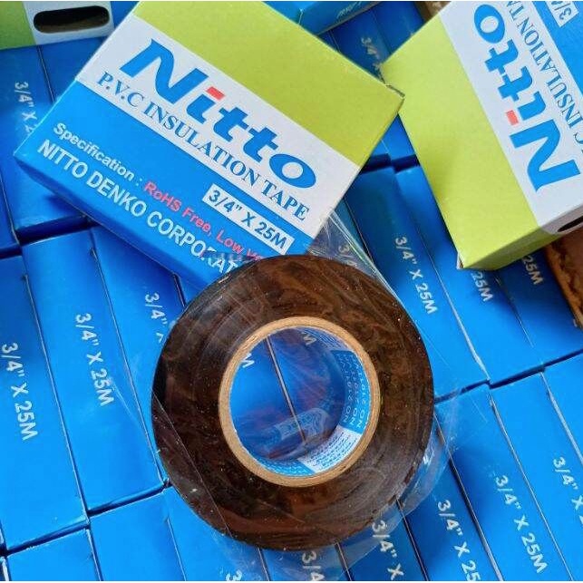 Jual 1 BUAH Isolasi Nitto / Solasi Kabel Listrik Solatip Nitto Lakban ...