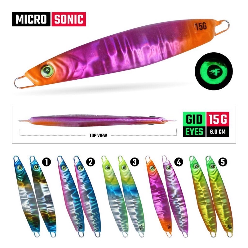 Jual Umpan Pancing Micro Jig 15 Gram Firelock Sonic GID Eyes | Shopee Indonesia