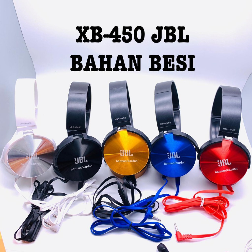Jual Headset Band J. XB 450 plus mic SUPER BASS GRADE AAA Kuping Besi ...