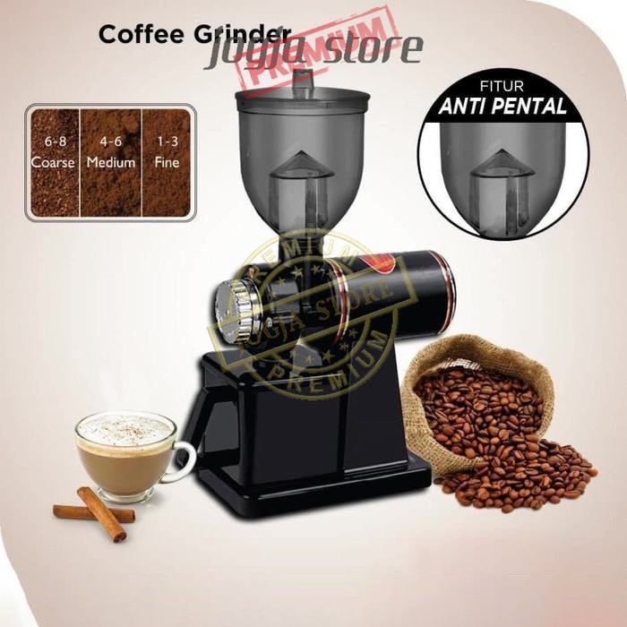 Jual Mesin Penggiling Kopi 600N Alat Giling Biji Kopi Elektrik Adjustable Coffee Maker Grinder ...