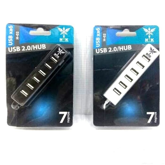 Jual NYK 7 port USB HUB 2.0 High Speed ports - NYK-H-02 - Putih ...