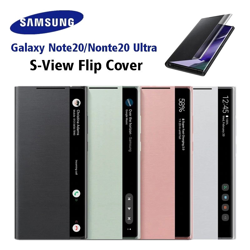 Jual Flip Clear View Cover Case Casing Samsung Galaxy Note 20 Ultra 20Ultra Original 100% Casing ...