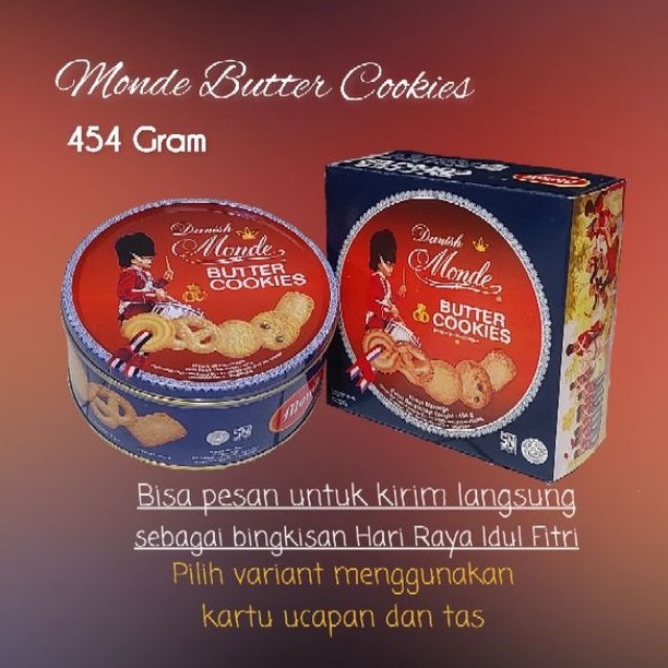 Jual Monde Butter Cookies 454 gr Kue Monde Kaleng | Shopee Indonesia