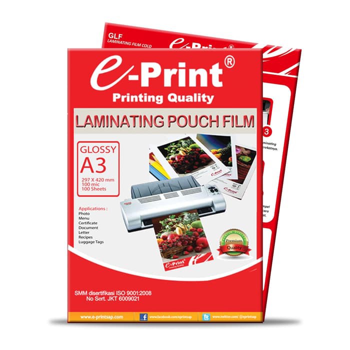 Jual E-Print Kertas Plastik Laminating Pouch Film A3 | Shopee Indonesia