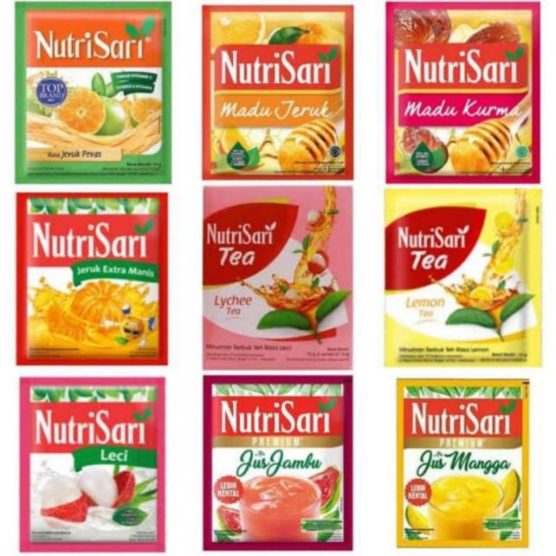Jual NUTRISARI 1 RENCENG 10 SACHET SEMUA VARIAN RASA | Shopee Indonesia