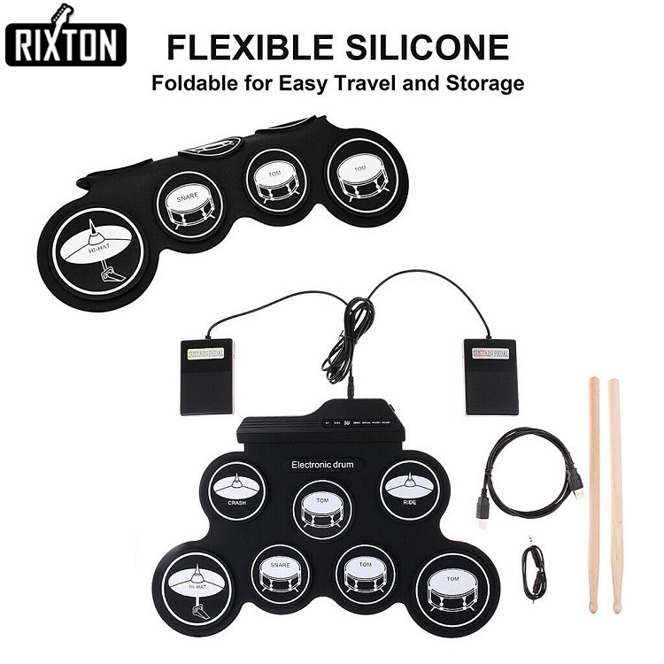 Jual Rixton Digital Portabel Drum Roll Drum Elektronik Perkusi Portabel ...