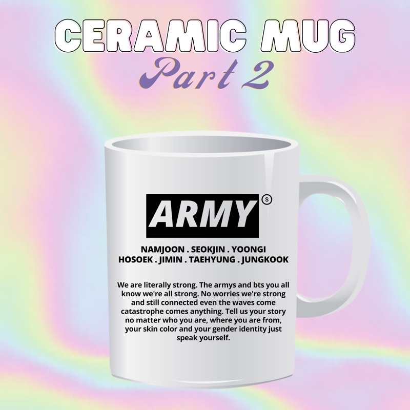 Jual Ceramic mug custom BTS Part 2 (ARMY) | Shopee Indonesia