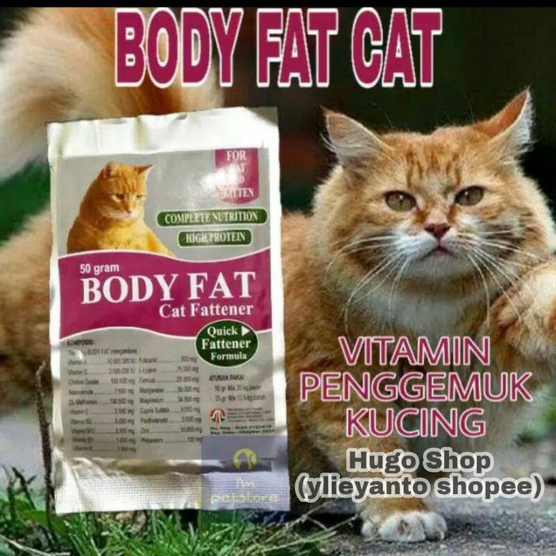 Jual Body Fat Cat 50 gram vitamin penggemuk kucing / body fat kucing ...